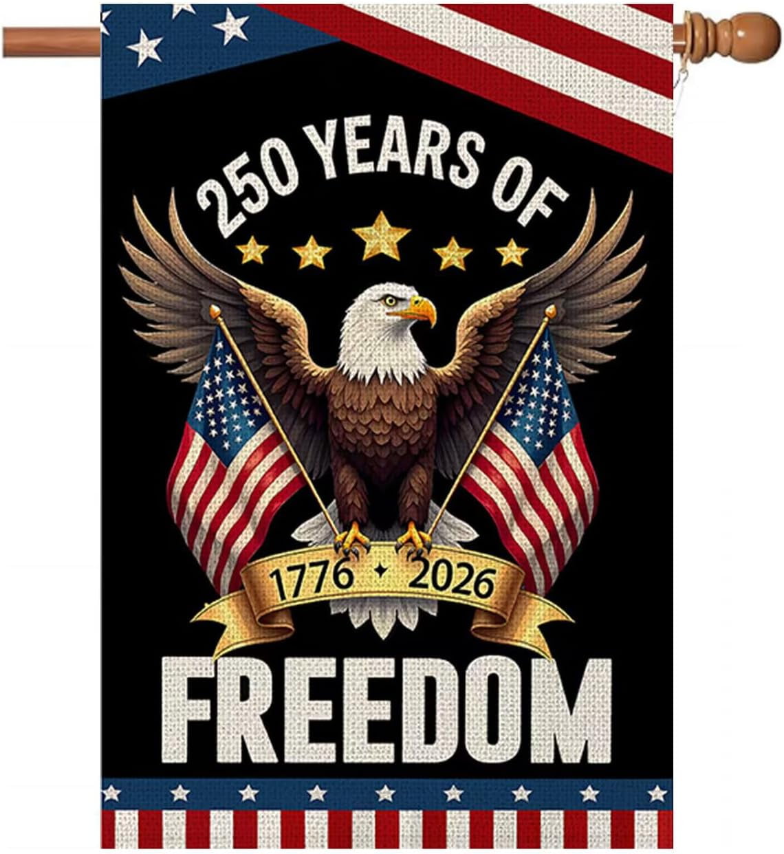 250 year anniversary Garden Flag, 250th birthday Freedom Patriotic ...
