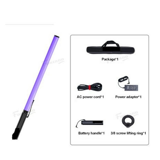 2500-7500K RGB LED Tube Light Full Color Magic Handheld Light Video ...