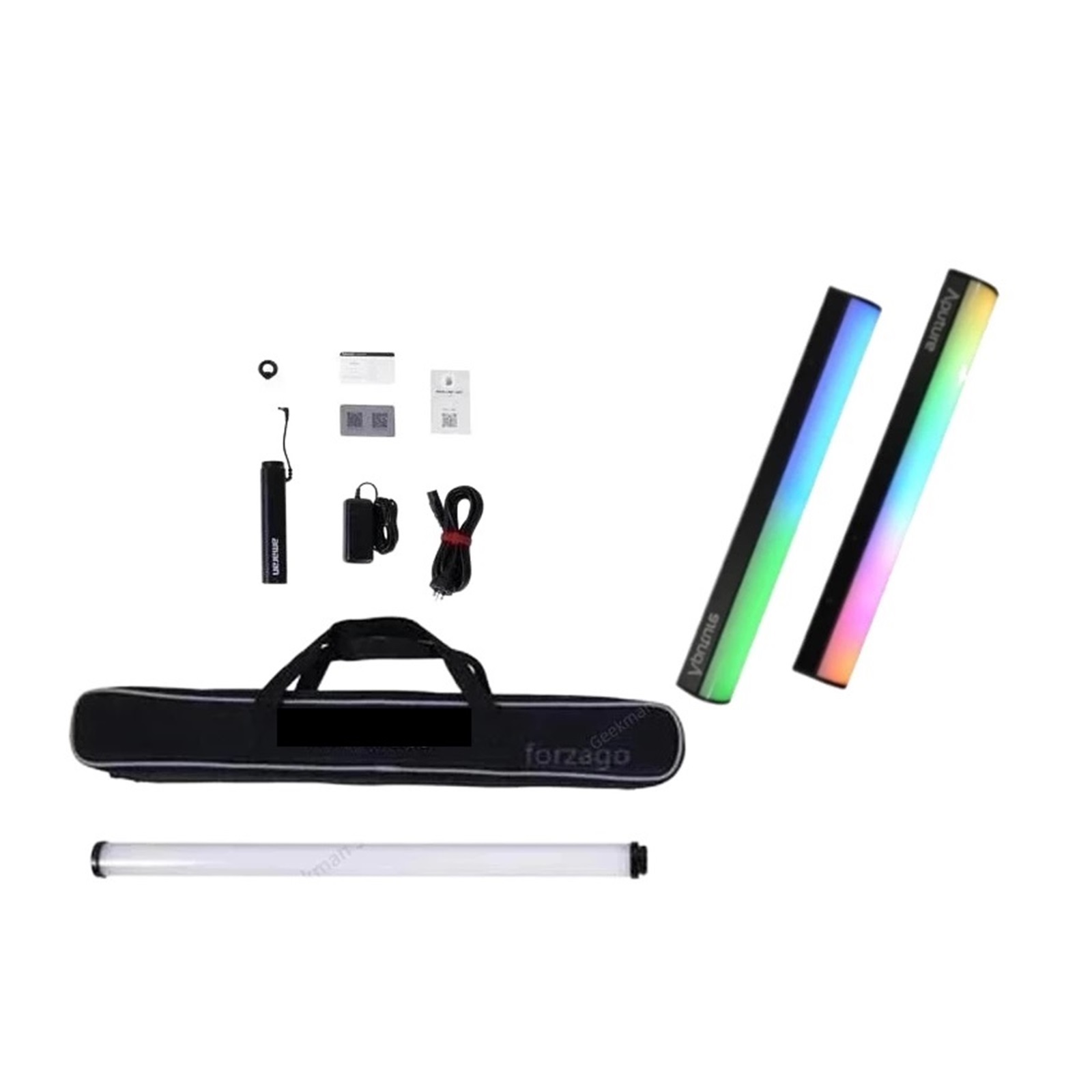 2500-7500K RGB LED Tube Light Full Color Magic Handheld Light Video ...