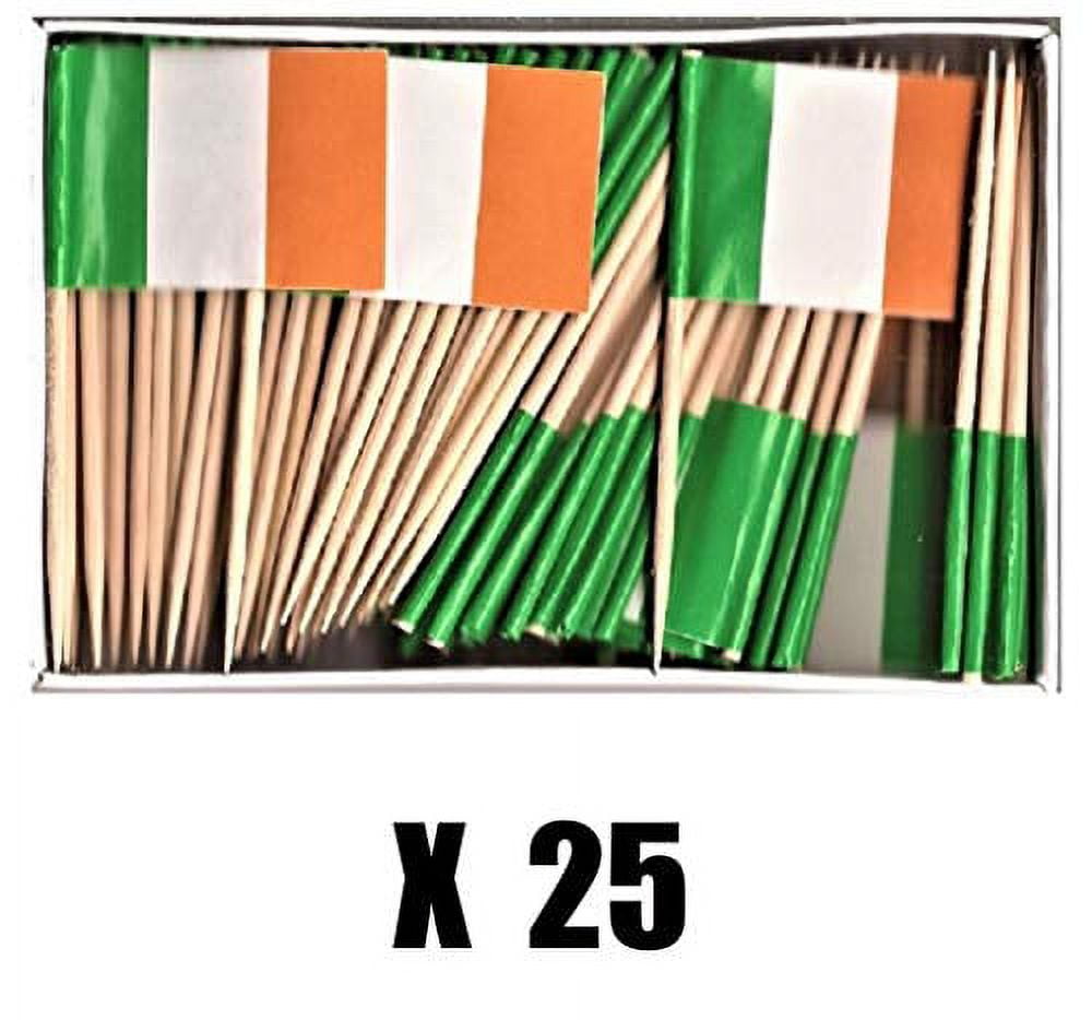 2500 Miniature Ireland Toothpick Flags, Small Mini Irish Flag Cupcake ...