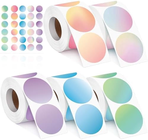 2500 Pcs 2 Inch Circle Thermal Sticker Labels Self Adhesive Round ...