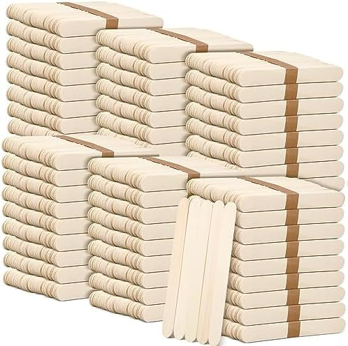 2500 Pcs Large Jumbo Wooden Craft Sticks Bulk 6 Inch Multifunctional ...