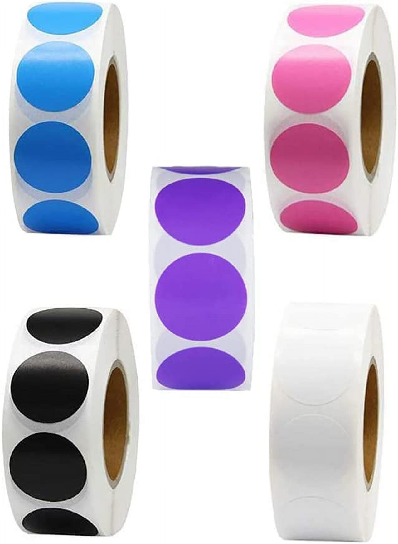 2500 Pcs Round Color Coding Circle Dot Labels, 5 Color Style Colorful ...