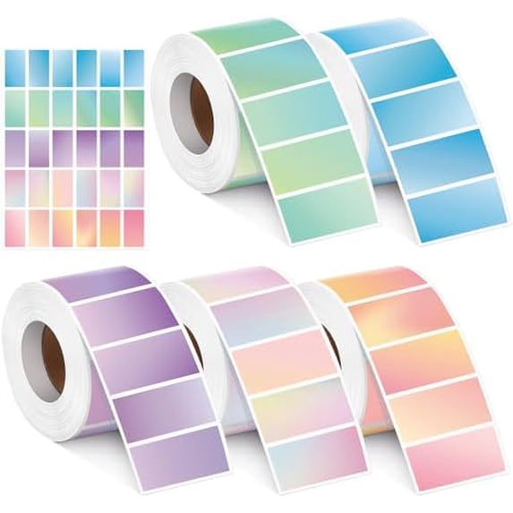 2500 Pcs Thermal Sticker Labels 1. 25 x 2. 25 Inch Rectangle Direct ...