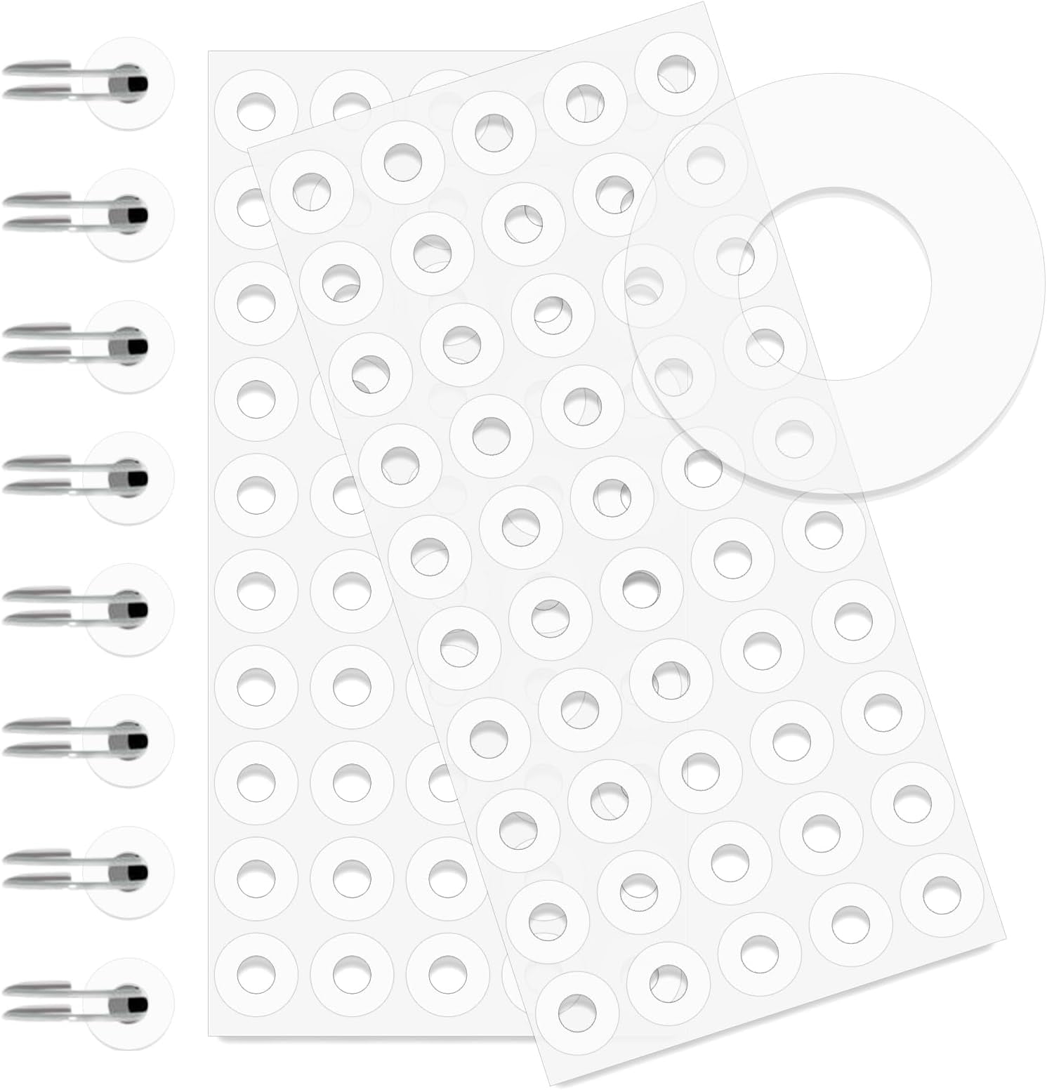 2500 Self- Hole Reinforcement Stickers, 1/4" Diameter Hole Punch ...