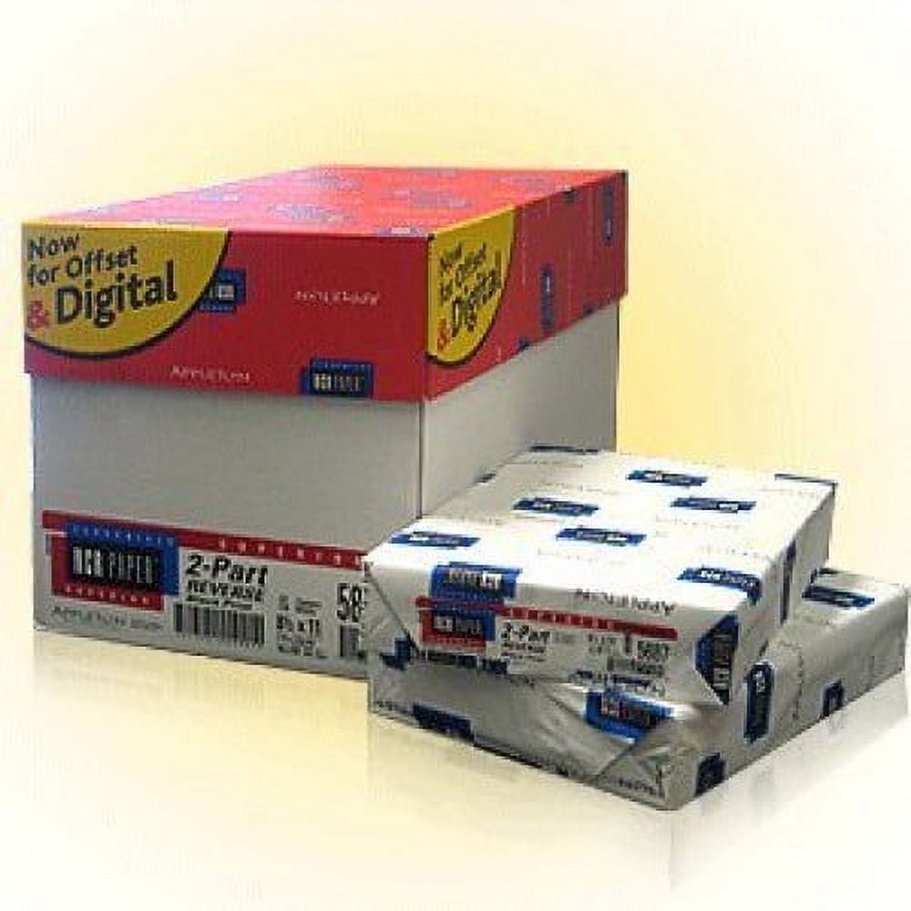 2500 Sets, 8-1/2" x 11" Pre Collated, Carbonless Paper, 2 Part Reverse ...