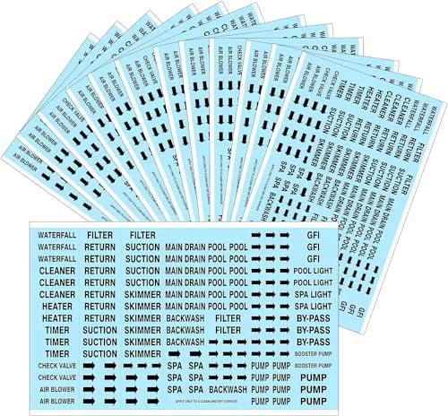 2500 Waterproof Pool Equipment Identification Labels – PVC Waterproof ...