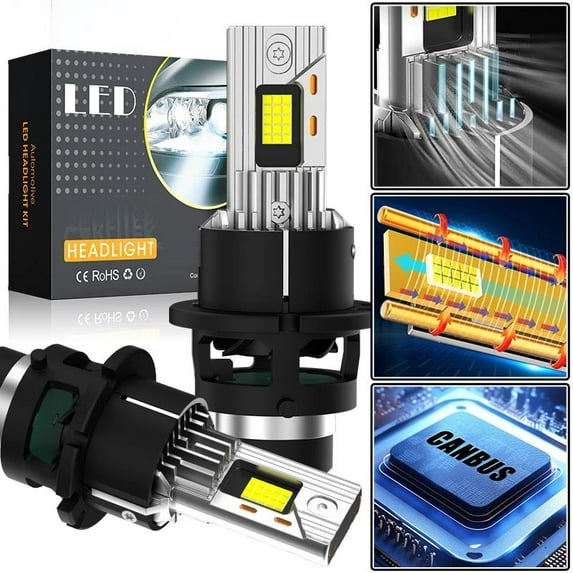 25000LM D2R D2S LED Headlight Bulbs 110W Conversion Kit Plug and Play ...