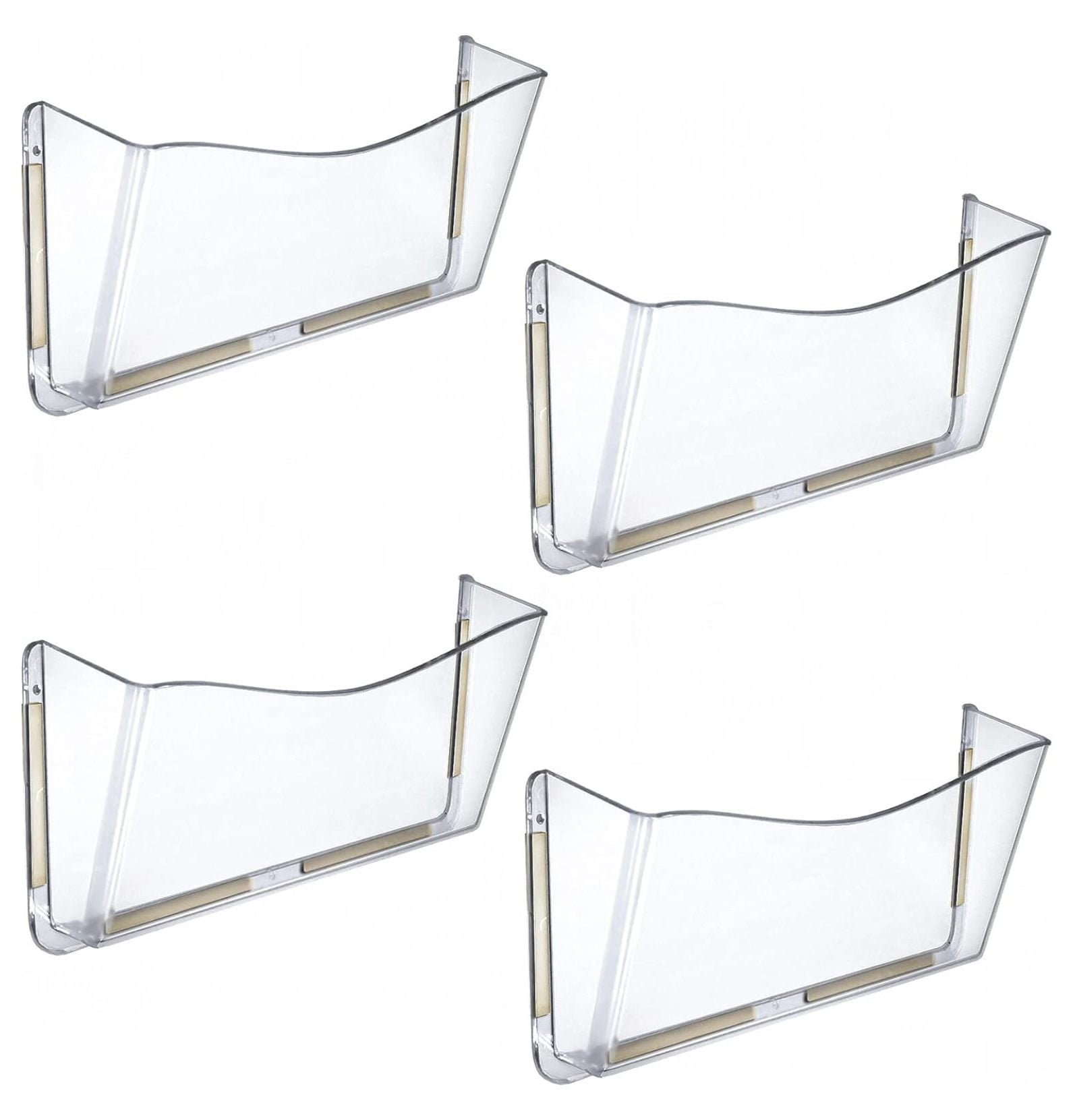 250035 Clear Single Pocket Wall File with double-sided adhesive tape, 4 ...