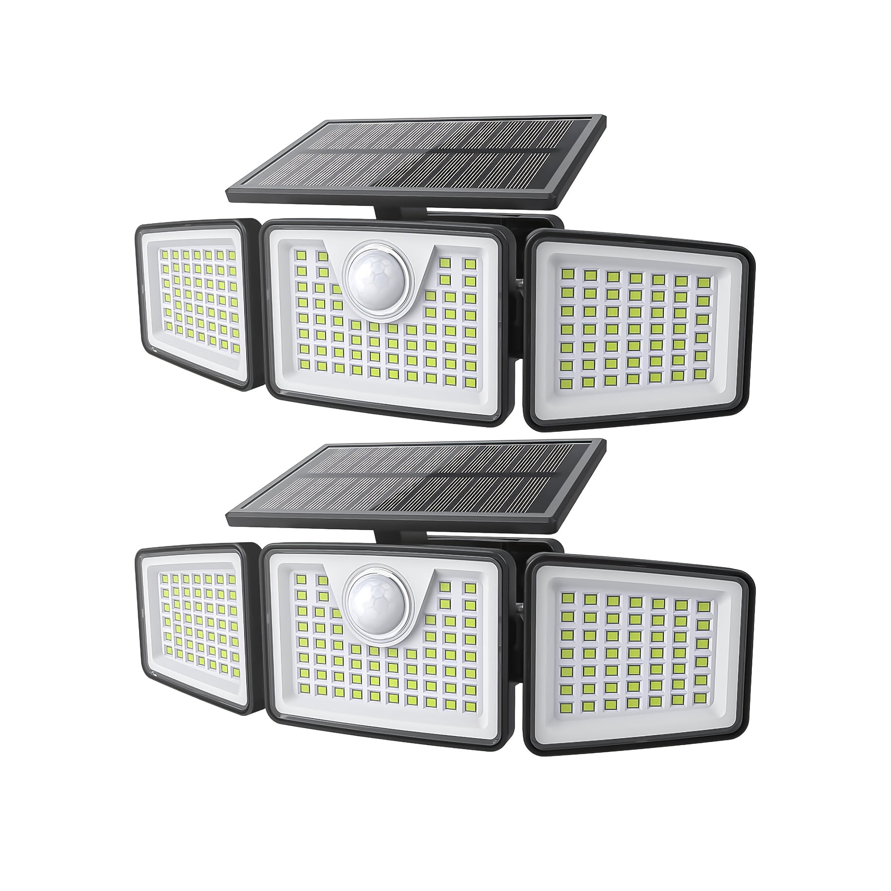 2500LM 3-Head Solar Motion Sensor Light 270° Wide Angle IP65 Waterproof ...