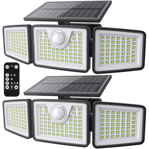 2500LM Solar Lights Outdoor with Motion Sensor,Wide Angle Street Area ...