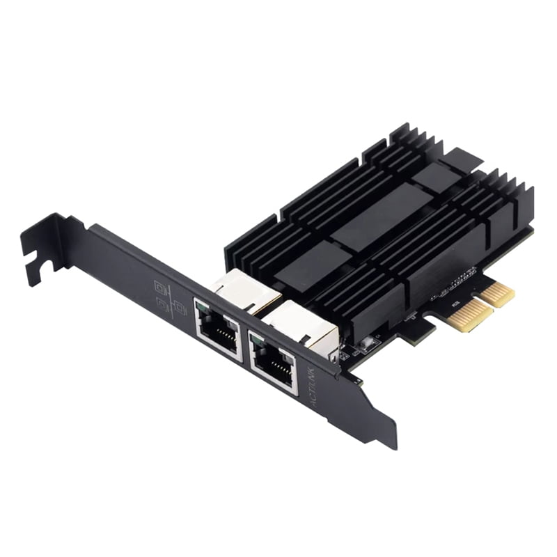 2500Mbps Pcie to RJ45 Network Card 2.5G Gigabit Ethernet Dual Ports 100 ...