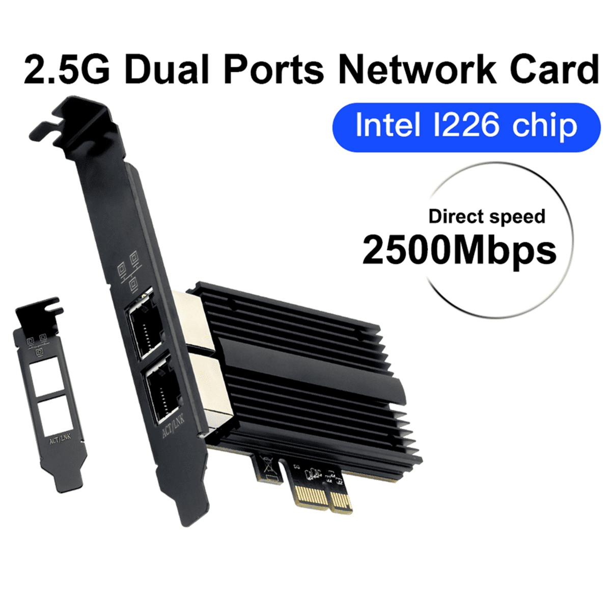 2500Mbps RJ45 I226 Network Card 2.5G Gigabit Ethernet Dual Ports 100 ...