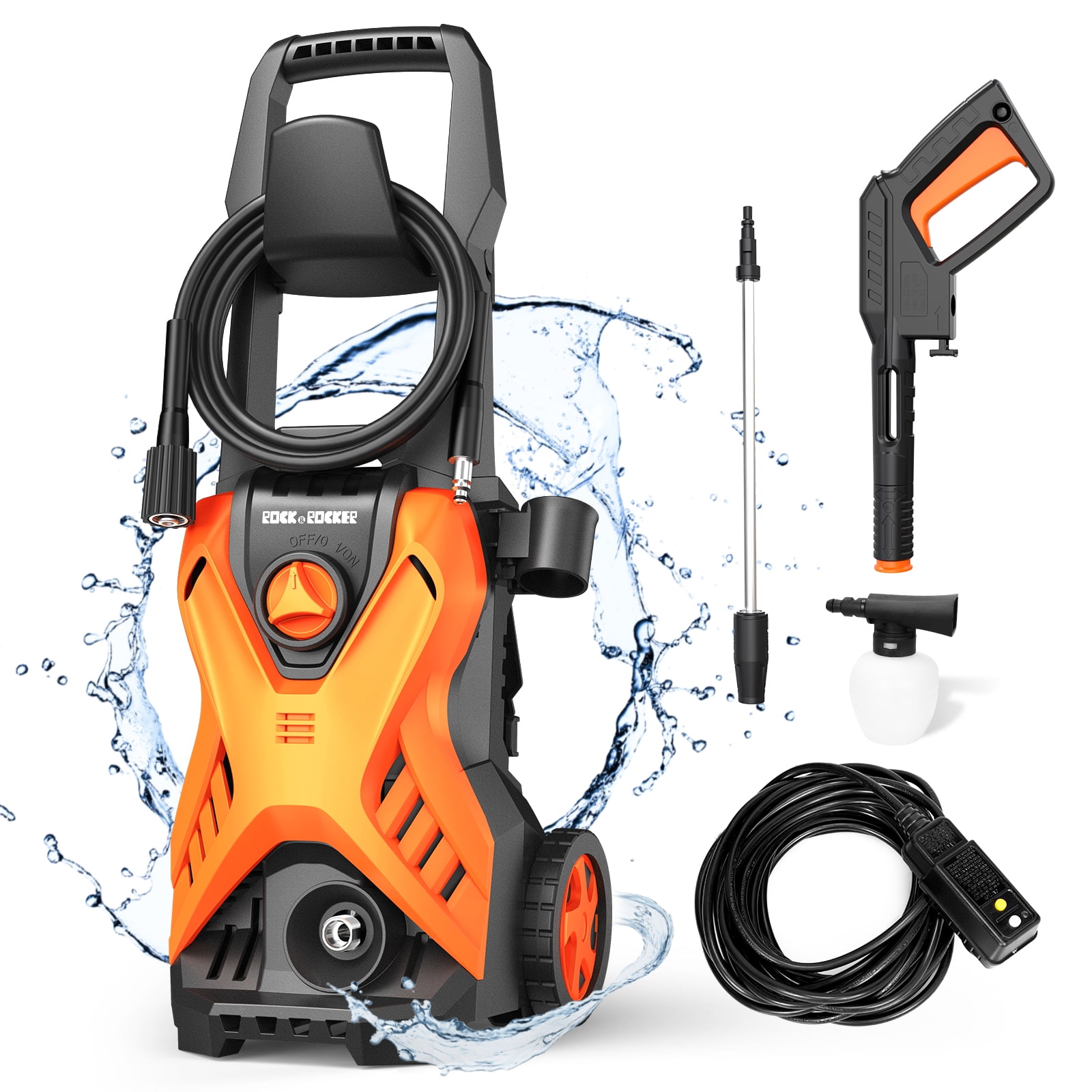 2500PSI Electric Pressure Washer 1.76GPM 1500W Electric Pressure Washer ...