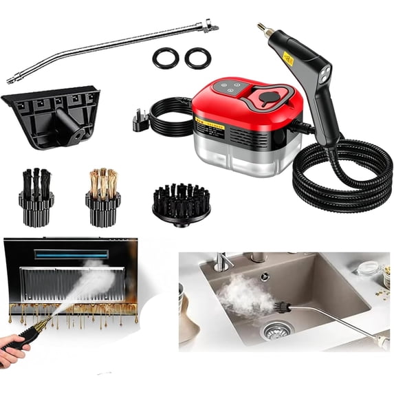 2500W Handheld High-Temperature Pressurized Steam Cleaner, 1200ml Large ...