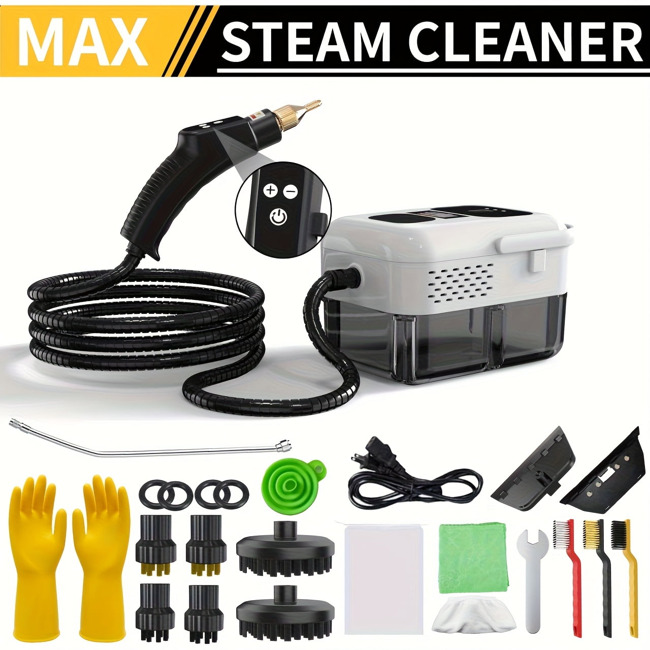 2500W Handheld Steam Cleaner, High-Temperature High-Pressure 9-Speed ...