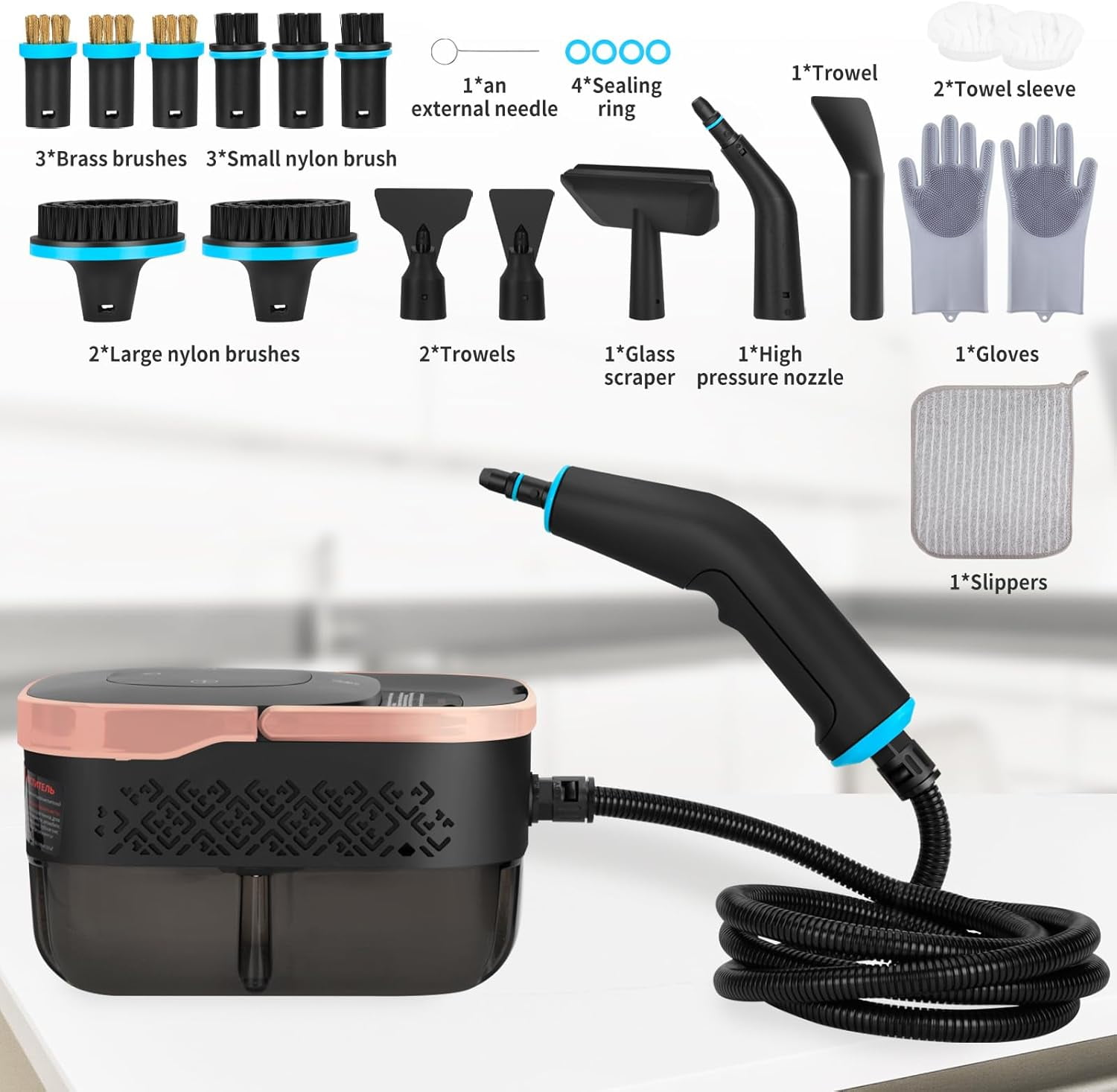 2500W Portable Handheld Steam Cleaner, High Temperature Pressurized ...