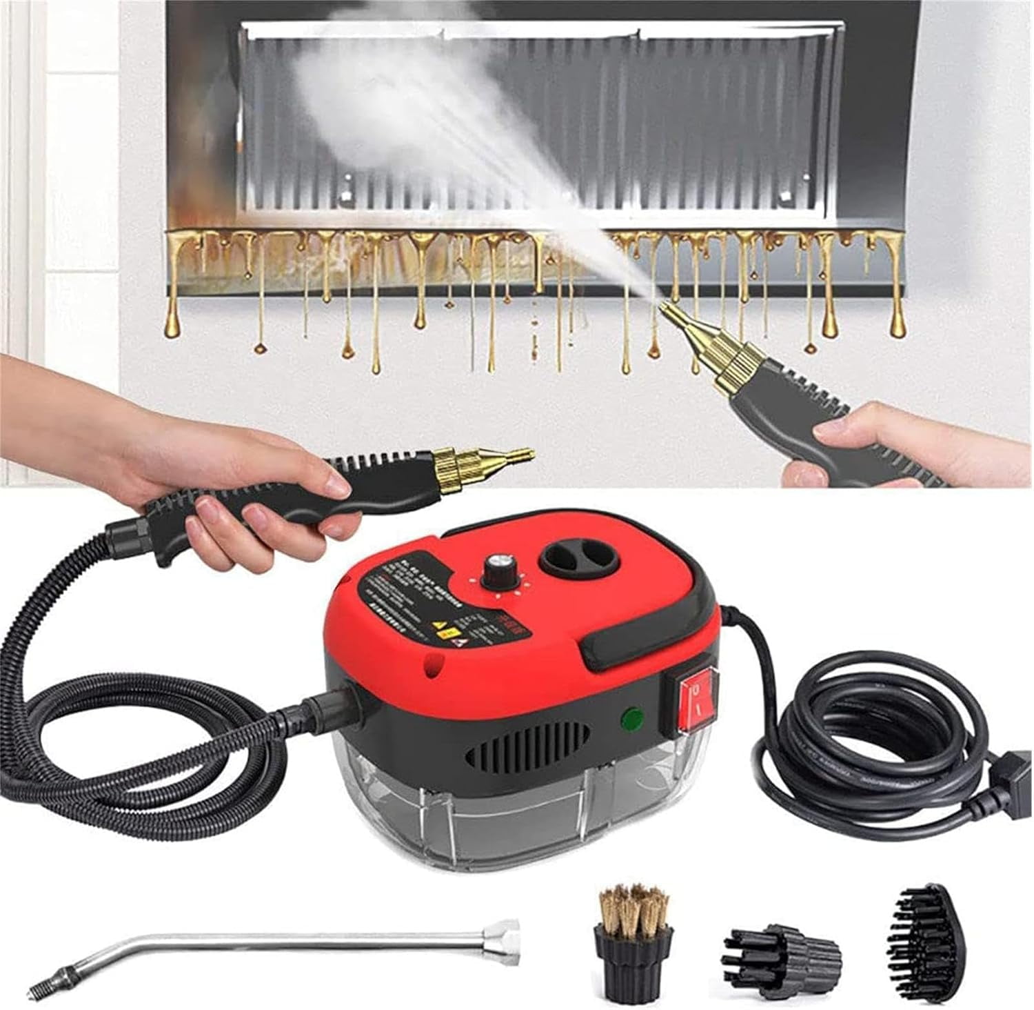 2500W Portable Handheld Steam Cleaner, High Temperature Pressurized ...