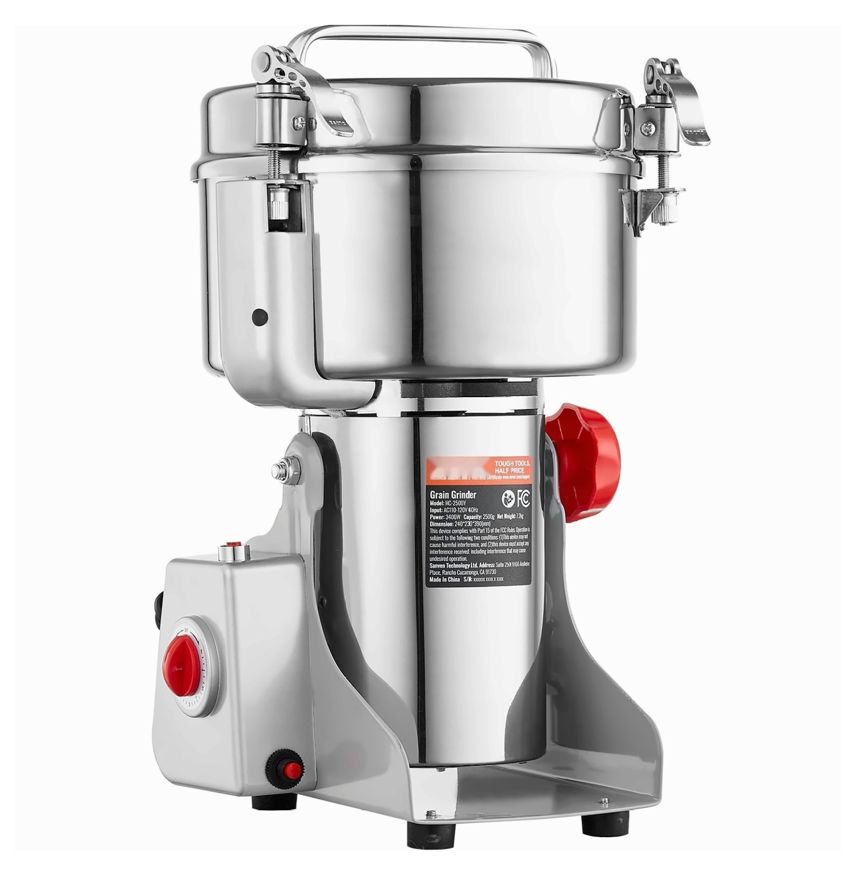 2500g Commercial Spice Grinder Electric Grain Mill, High Speed Dry Herb ...