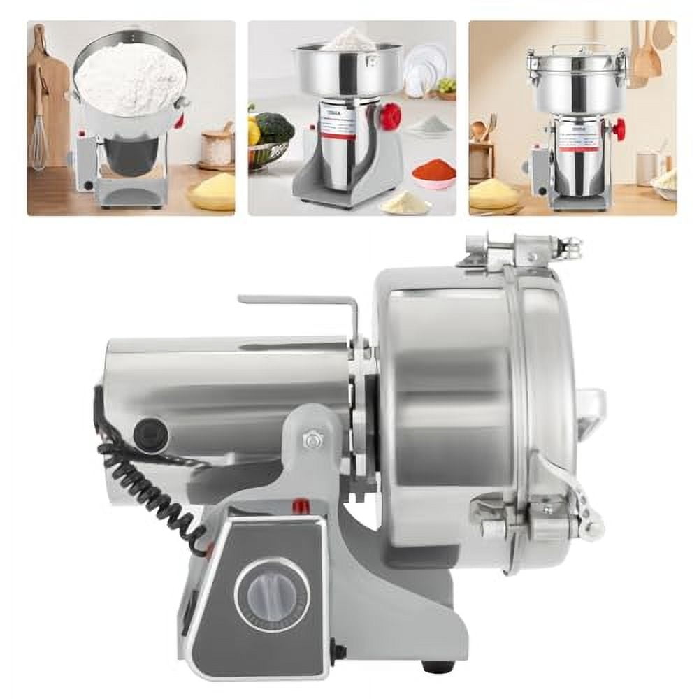 2500g Electric Grain Mill Grinder, 304 Stainless Steel Pulverizer ...