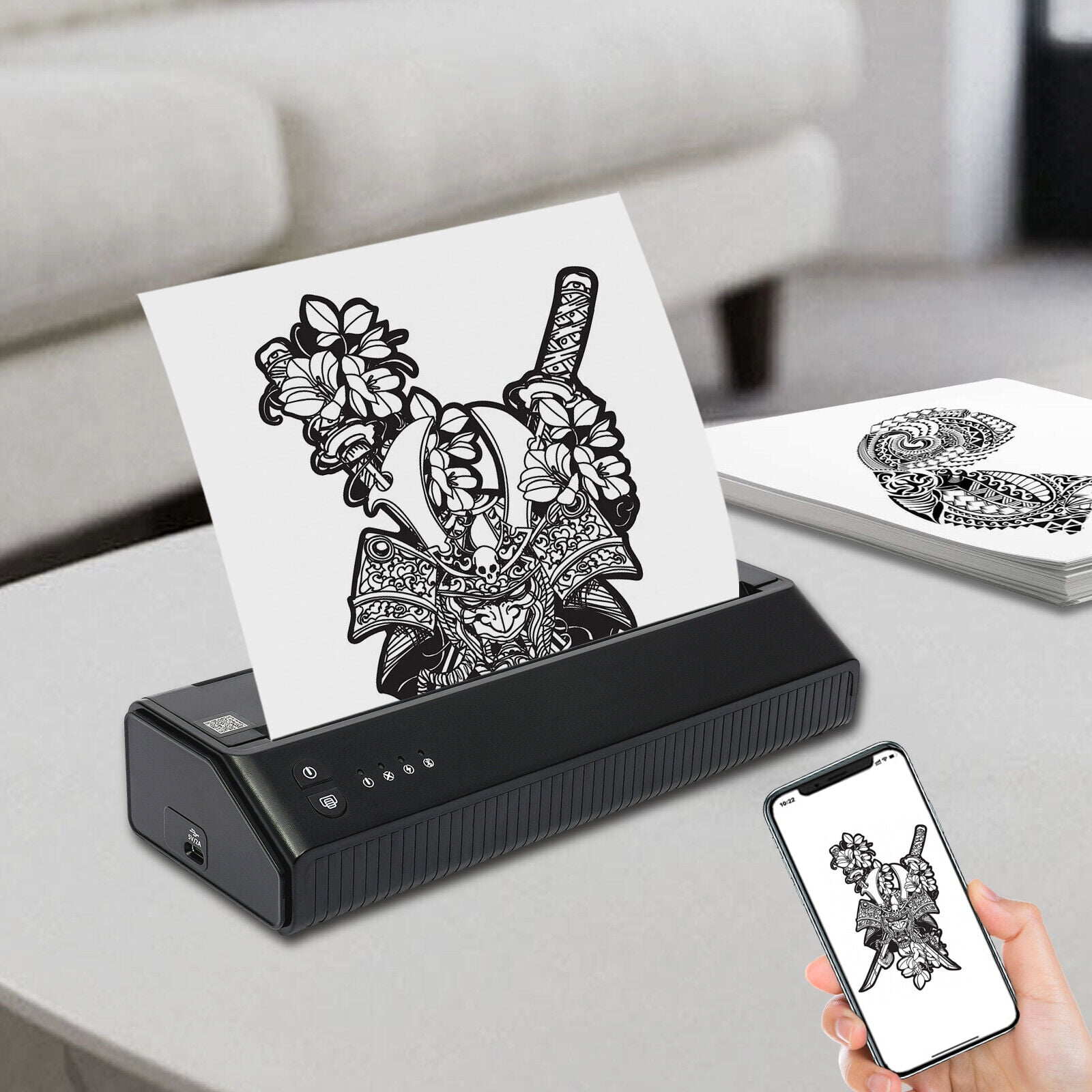 2500mAh Cordless Thermal Printer,Thermal Printer,Bluetooth Portable ...