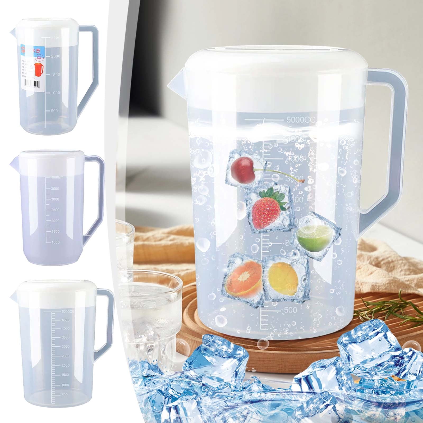 2500ml Cold Water Kettle Beverage Container, Large Capacity Plastic ...
