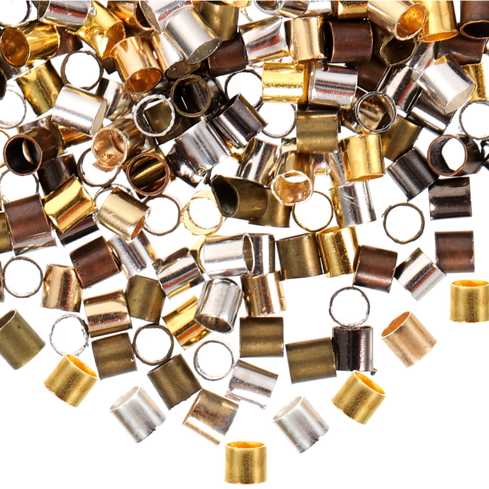 2500pcs Crimp Tube Beads Tube Column Stoppers Crimping Tube Beads DIY ...