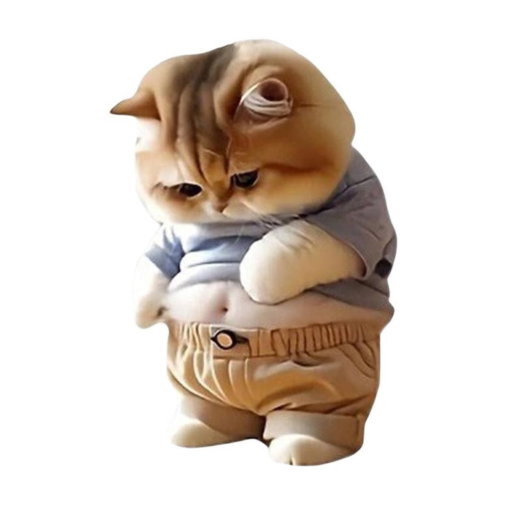 BQLQBQLQ D Cross-Border New Acrylic Plane Funny Creative Fat Cat Car ...