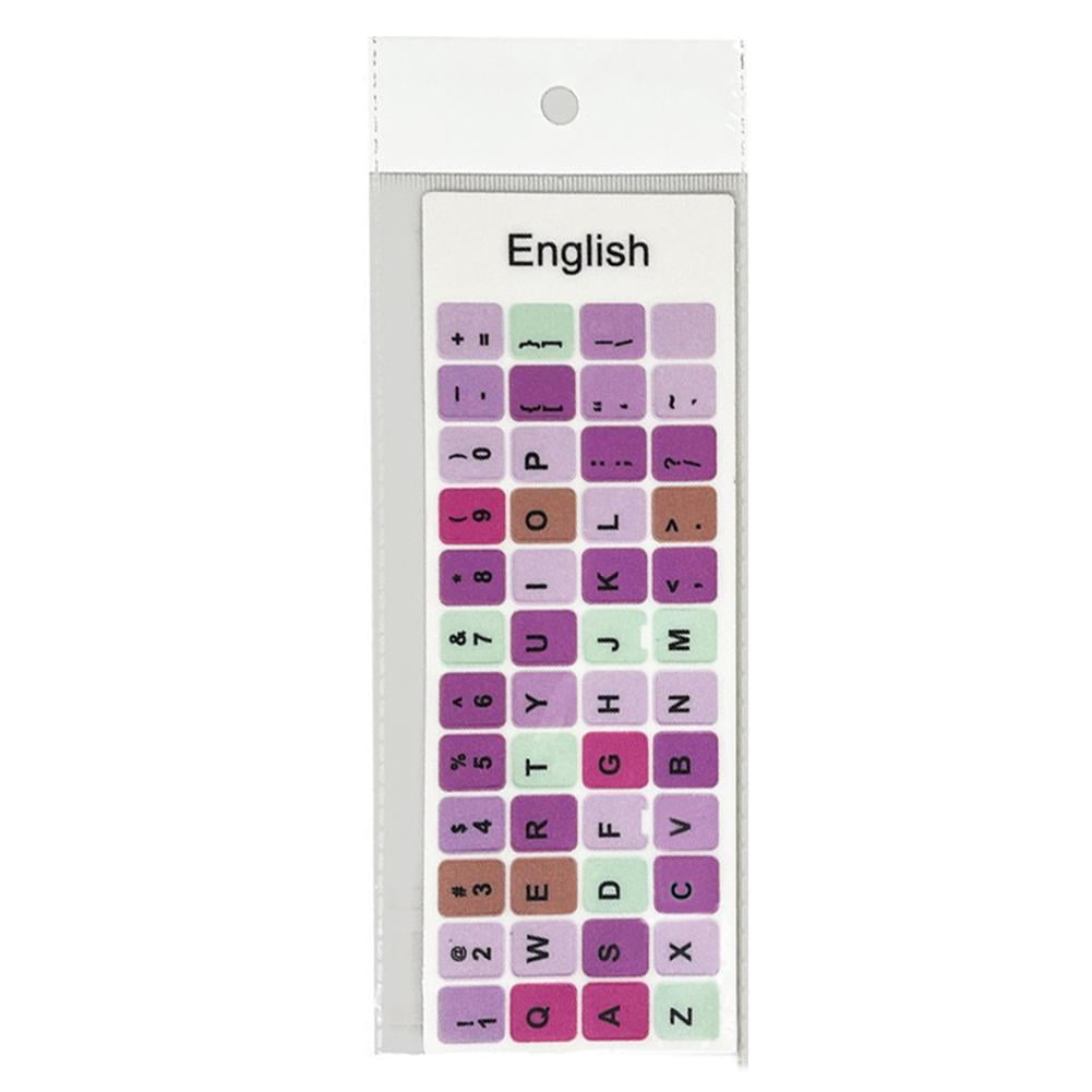 BQLQBQLQ Light Color Mixed Color Notebook English Keyboard Sticker ...