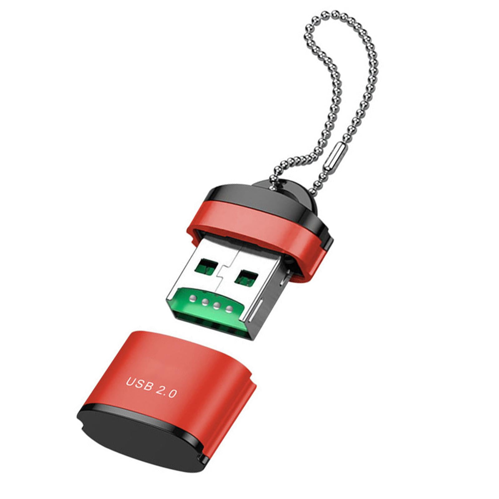 Clerance!Red Aluminum Shell With Chain Mini Tf Card Reader Usb2.0 T ...