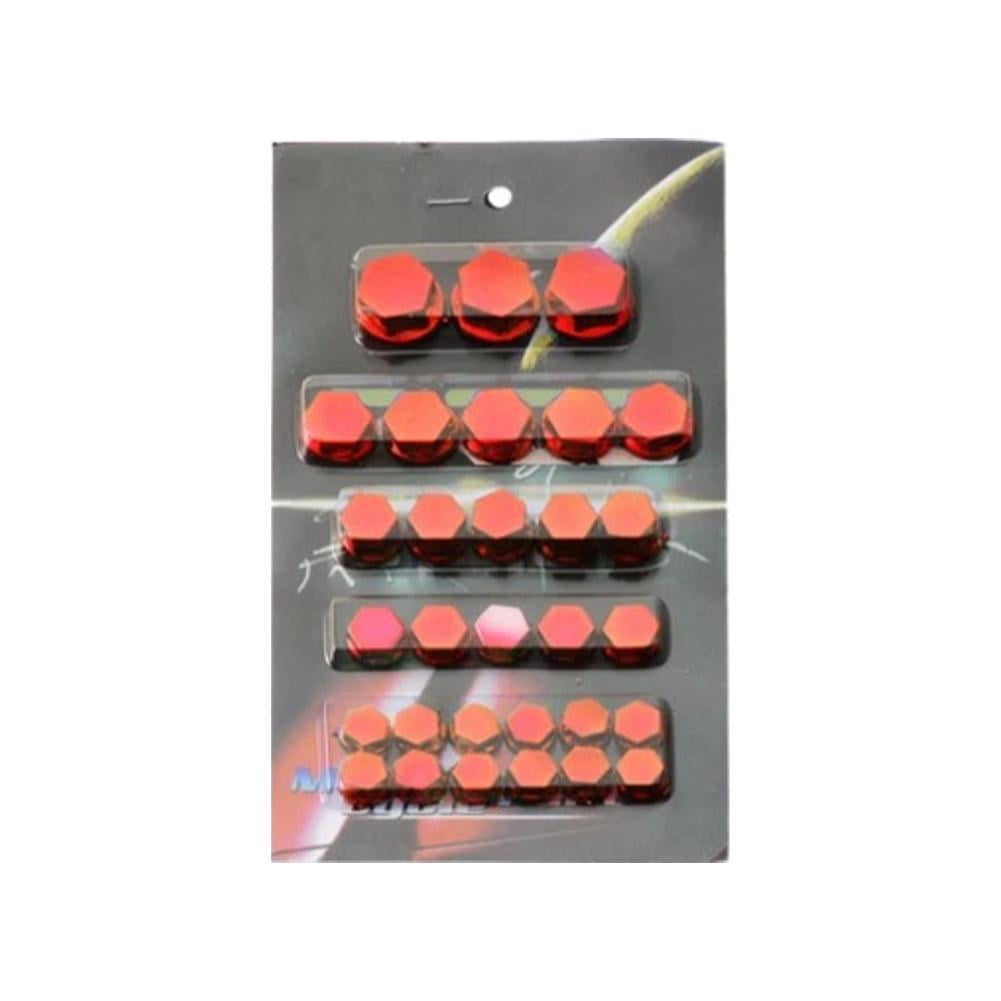 BQLQBQLQ Red Motorcycle Modified Parts Head Screw Cover Decorative ...