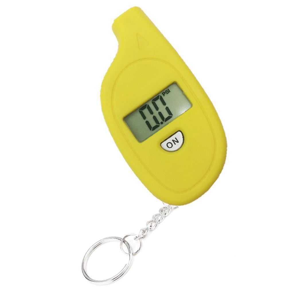 Clerance!Yellow Precision Car Keychain Digital Tire Pressure Gauge ...