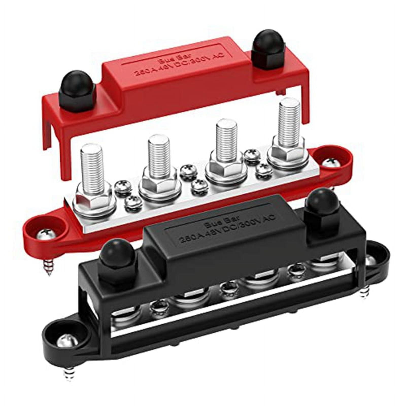 250A 12V Bus Bar Battery Power Distribution Block Car Audio 12 Volt DC ... 250A 12V Bus Bar Battery Power Distribution Block Car Audio 12 Volt DC ...