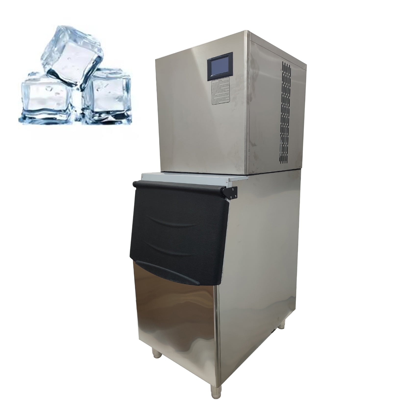 250KG Ice Maker Commercial Ice Machine Ice Cube Maker Stainless Steel ...