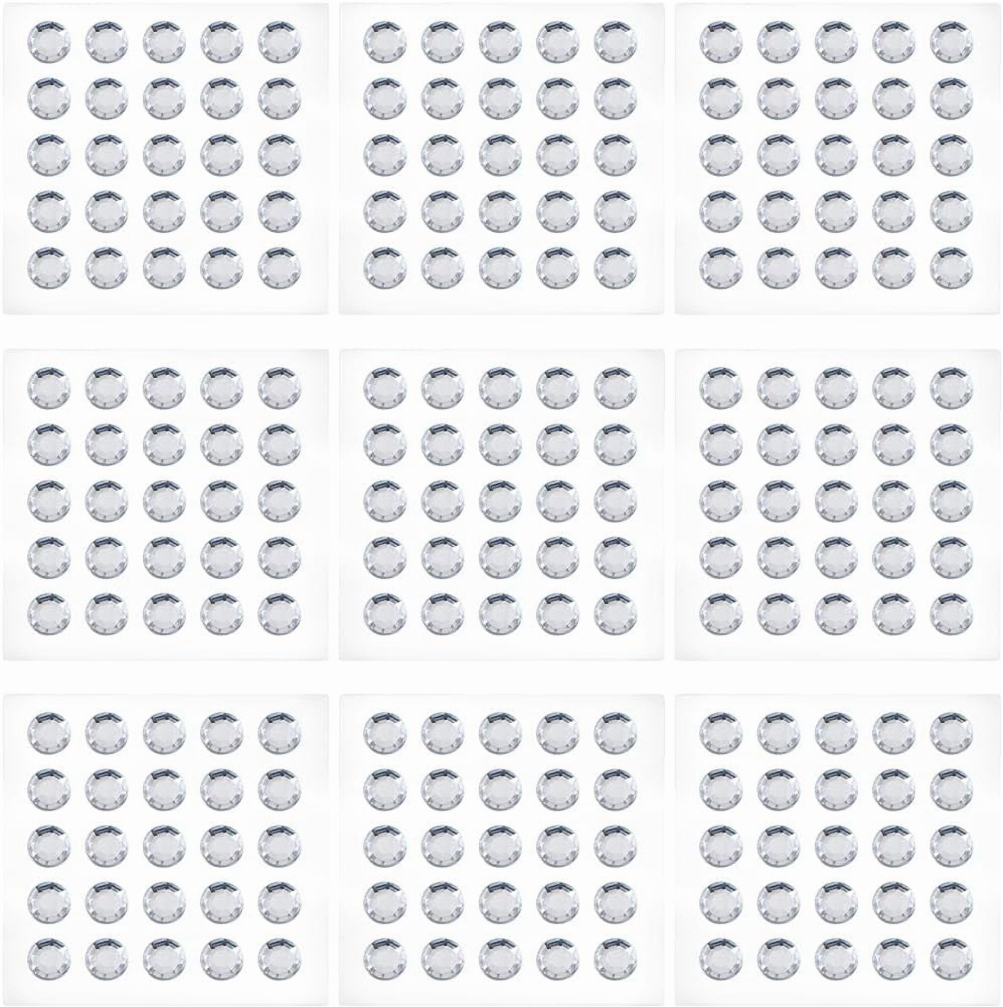 250PCS Clear Self Adhesive Acrylic Rhinestones Bling Stickers 10mm ...