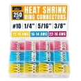ALBO Heat Shrink Ring Terminal Kit for 22-10 AWG Copper Waterproof ...