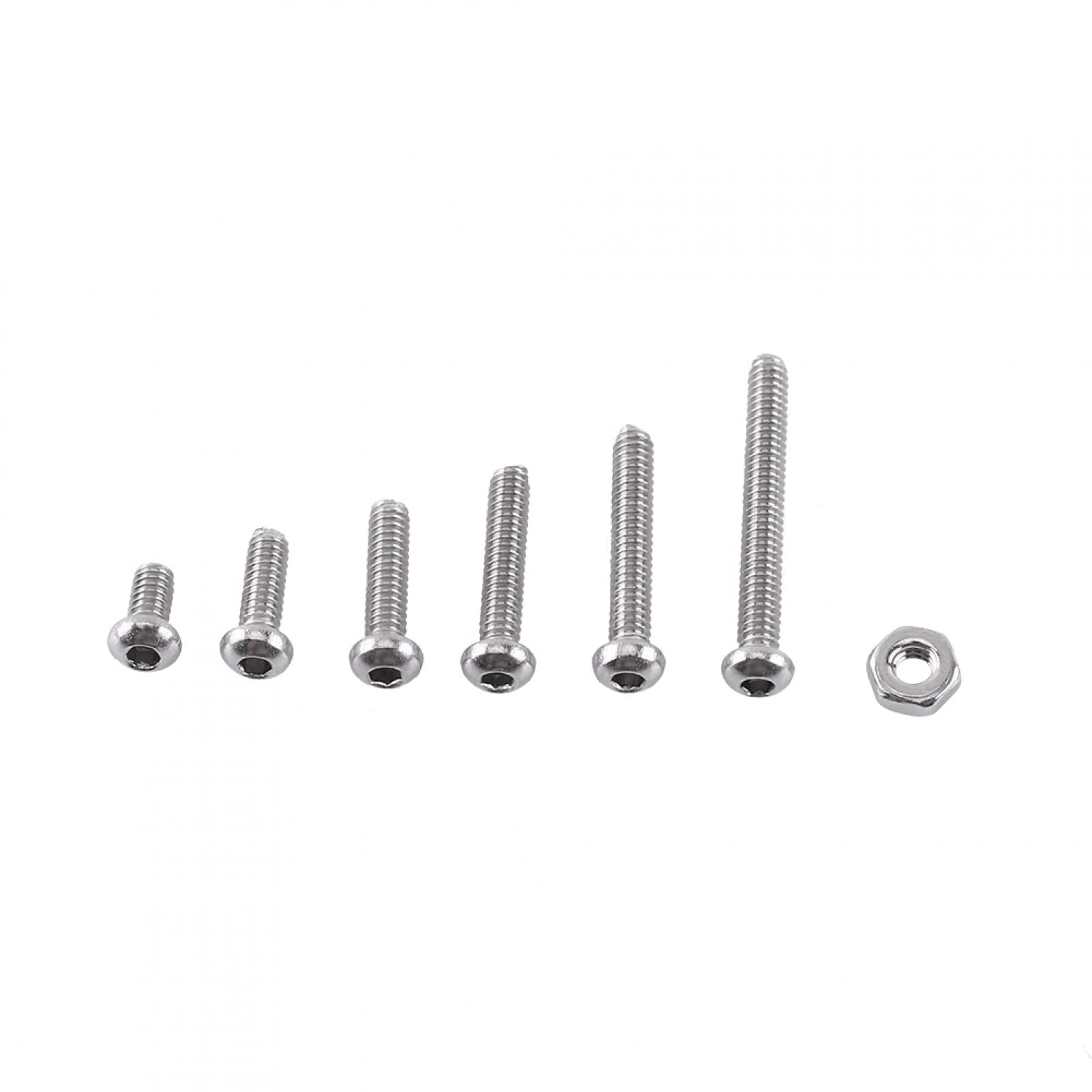 250PCS M2 Hex Socket Screws Dag, Stainless Steel Machine Thread Dags ...