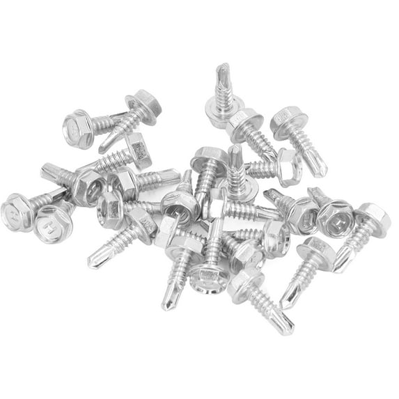 250PCS Self Drilling Screw Carbon Steel White Zinc Drill Screw M4 ...