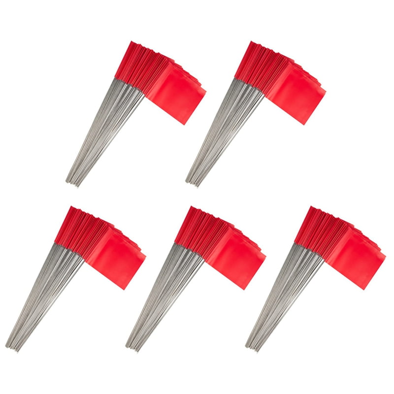 250Pack Marking Flags, Red Yard Flags 15x4x5Inch, Marker Flags, Lawn ...