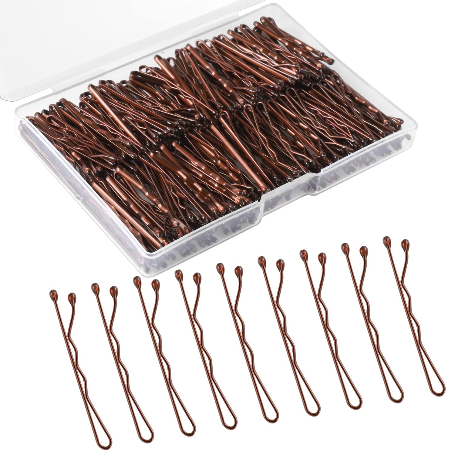 250Pcs 1.38 Inch Mini Bobby Pins, Small Brown Bobby Pins Hair Bobby ...