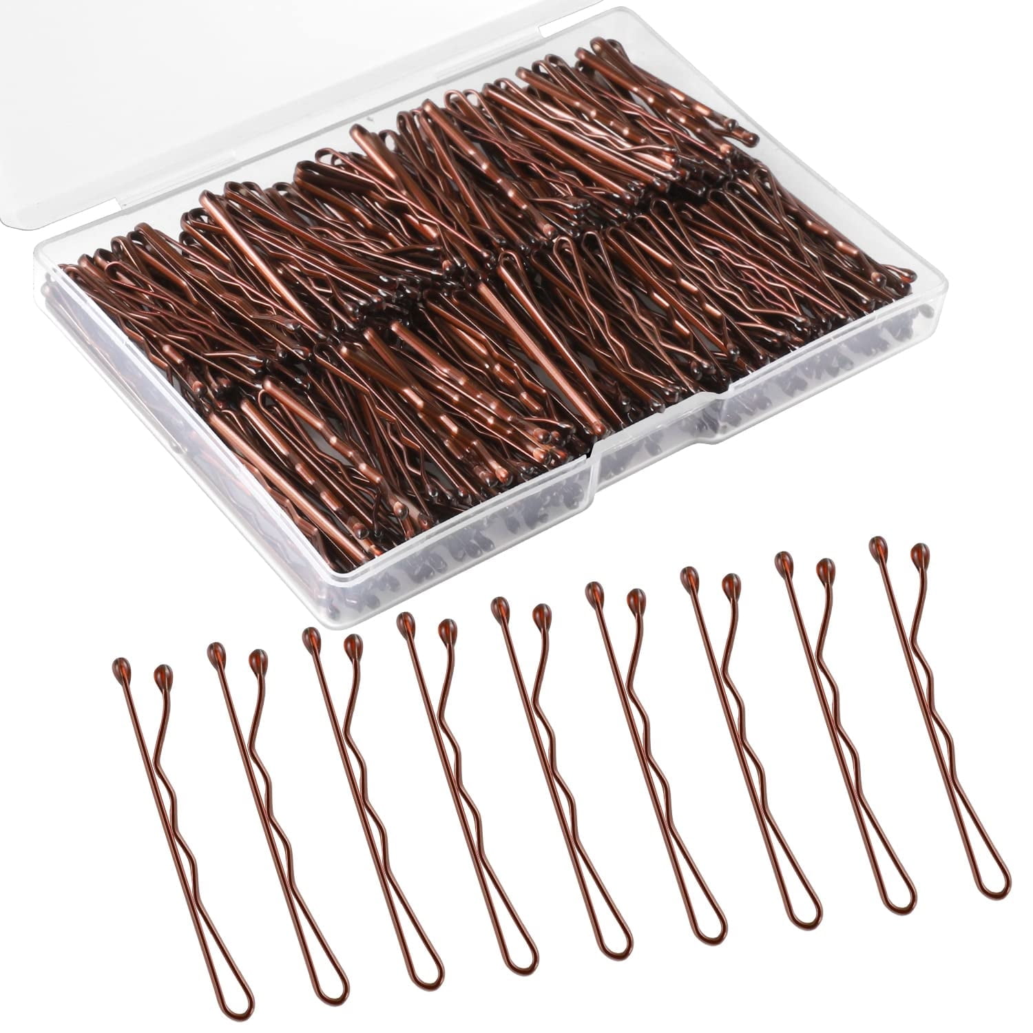 250Pcs 1.38 Inch Mini Bobby Pins, Small Brown Bobby Pins Hair Bobby ...