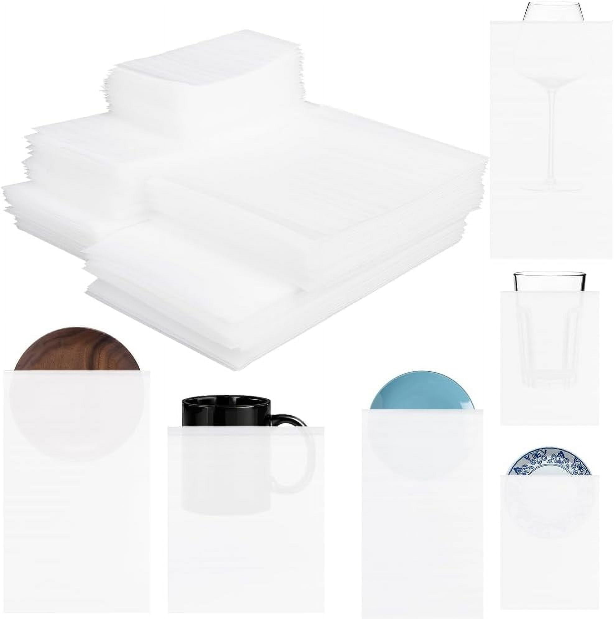 250Pcs 5 Sizes Moving Dishes Packing Kit Cushion Foam Pouches Plate ...