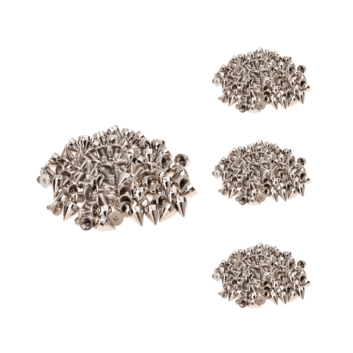 250Pcs Metal Cone Screwback Spikes Stud Leather Cloth Craft DIY Goth ...