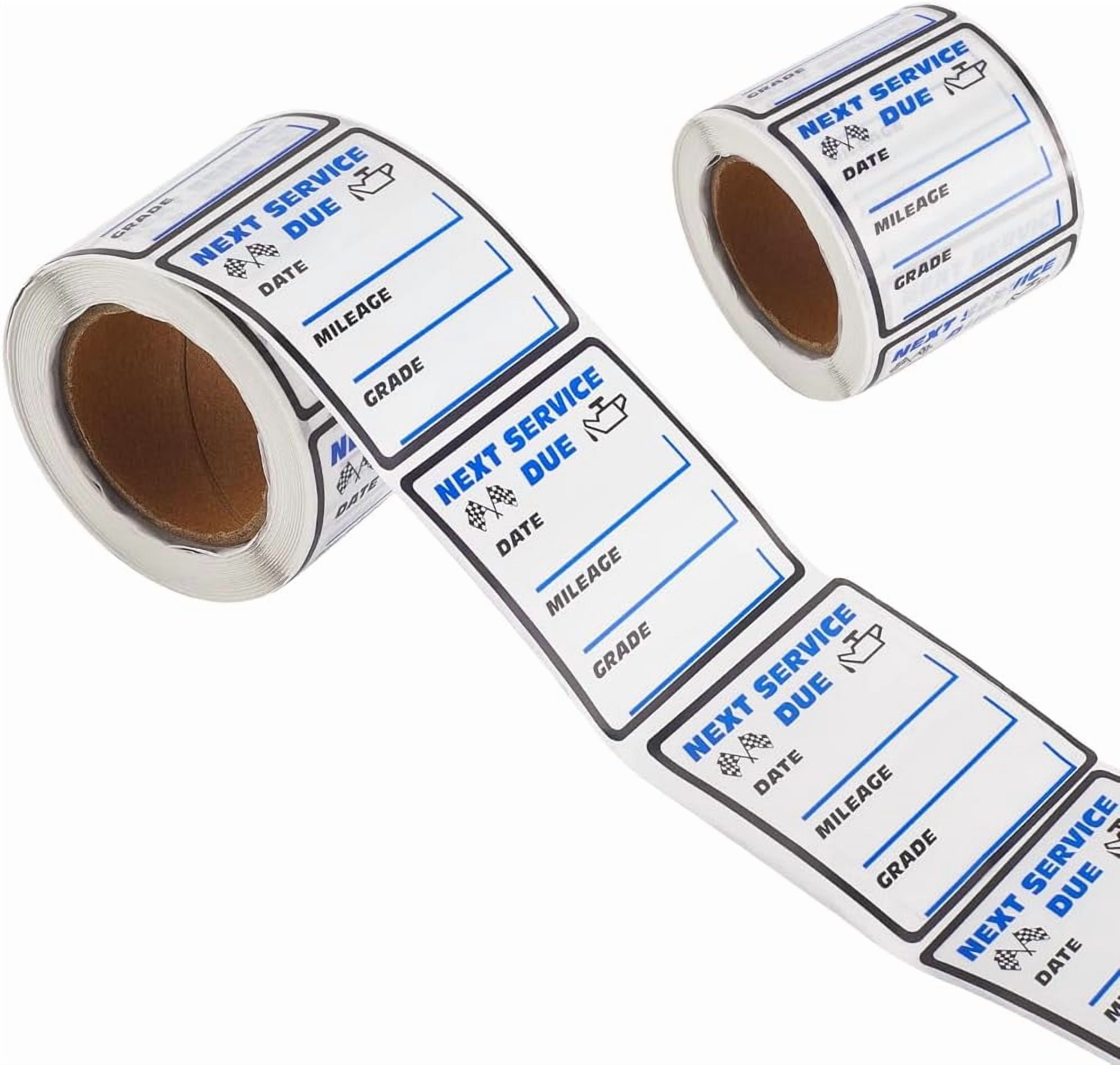 250Pcs Oil Change Stickers Clear Transparent 2x2 Inch PET Removable ...