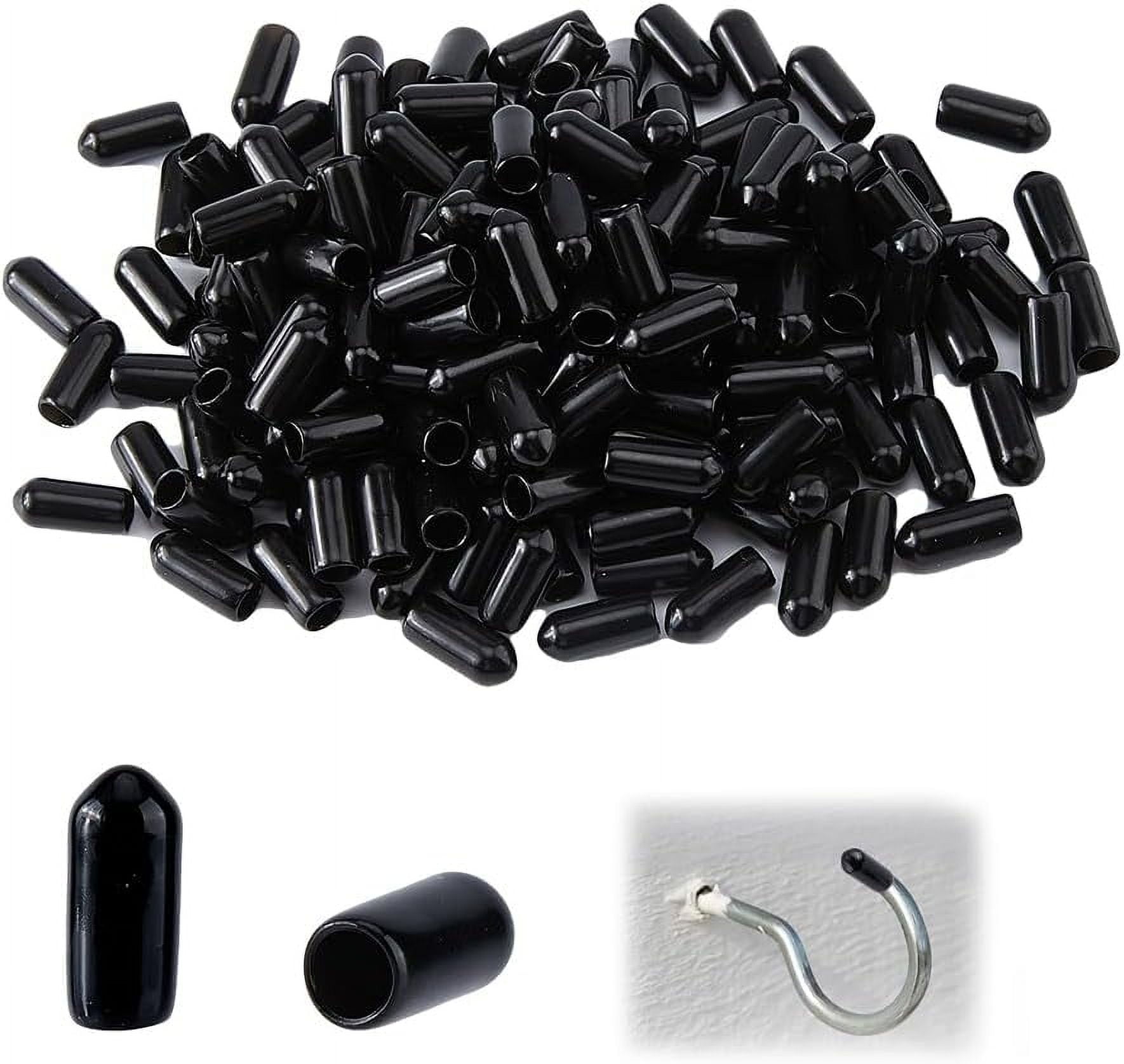 250Pcs Pegboard Hooks Protector Flexible Peg Board Hook Tip Cap Black ...