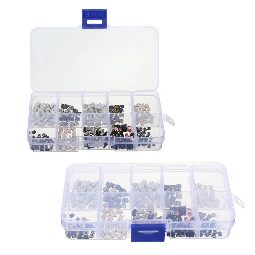 250Pcs Touch Push Button 10 Kinds Momentary Tactile Push Button Kit ...