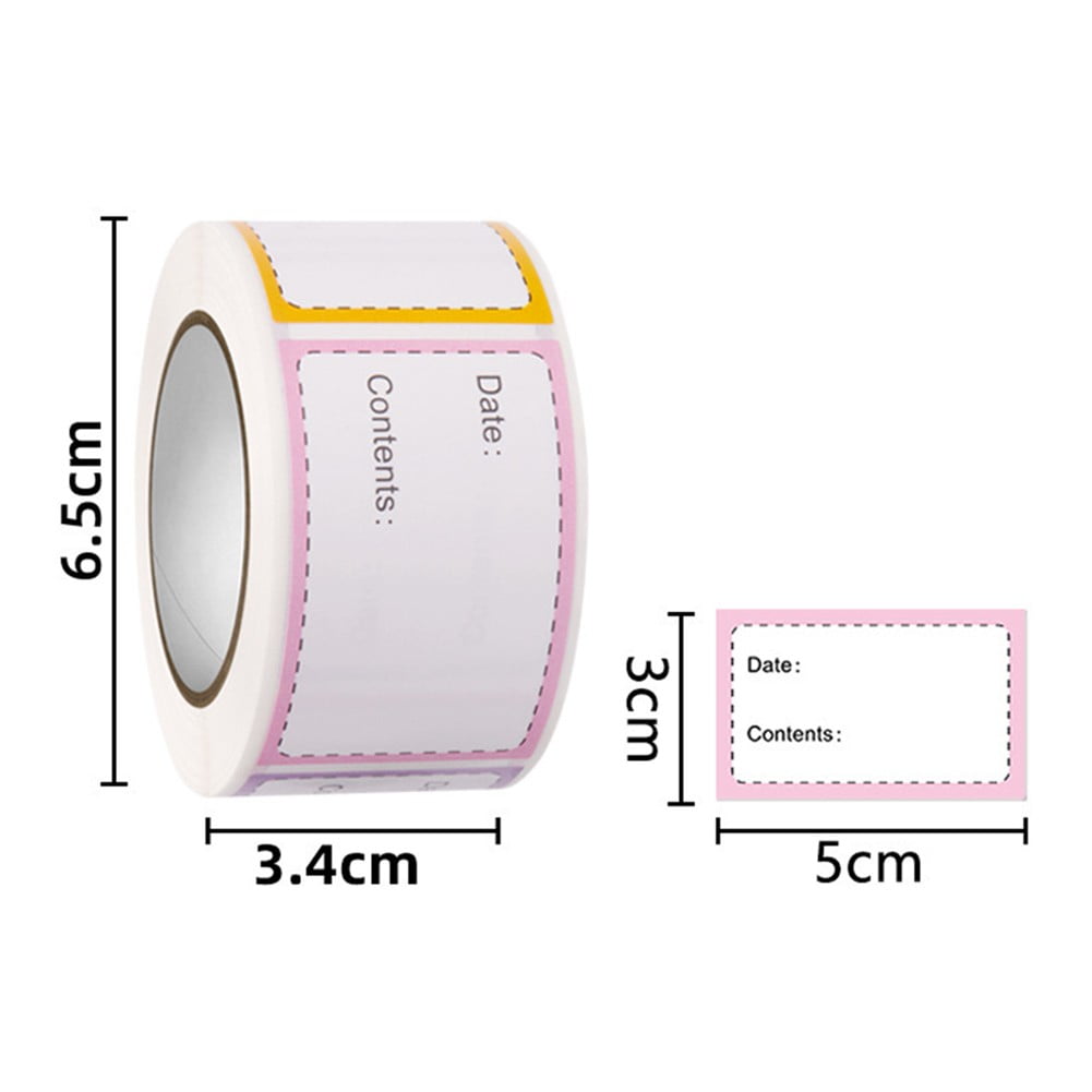 250Pcs/roll Removable Freezer Labels, 1.2 x 2 inch Self-Adhesive Food ...