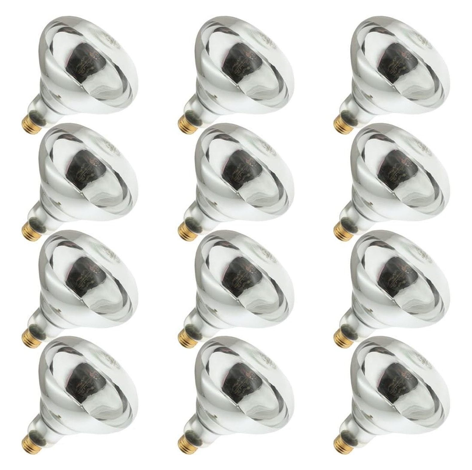 12 - Pack 250W 120V R40 Infrared Reflector Heat Lamp Bulbs - 5000 Hour ...
