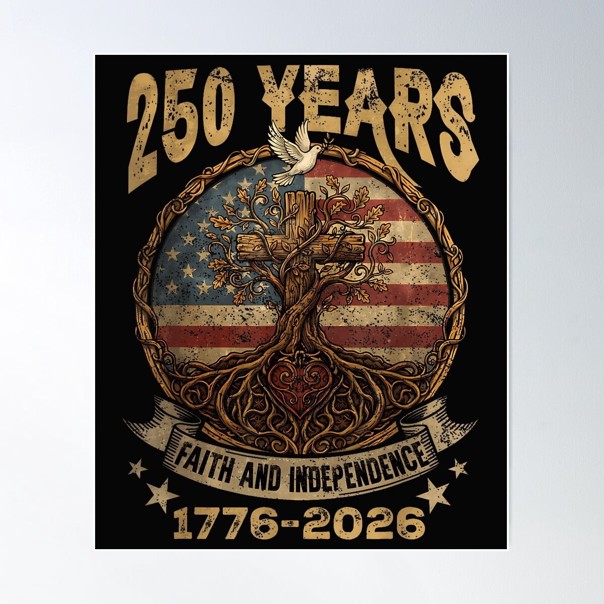 250Th 250 Years Faith And Freedom Christian Usa Spiritual National ...
