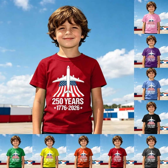 250Th Anniversary Boys Independence Day Short Sleeve Patriotic Themed ...